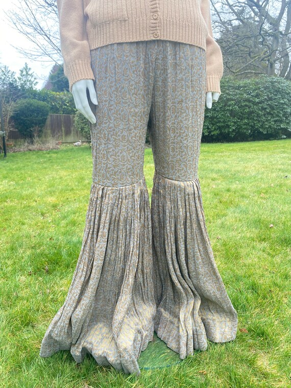 Vintage 1930s flapper Lame’ super flared trousers pan… - Gem