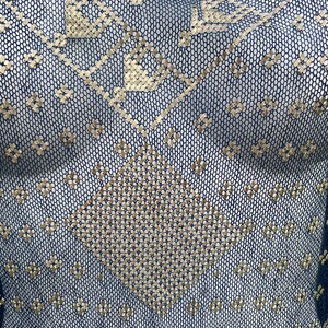 Antique 1920s Assuit Azuit Coptic Piece Midnight Blue Dress With ...