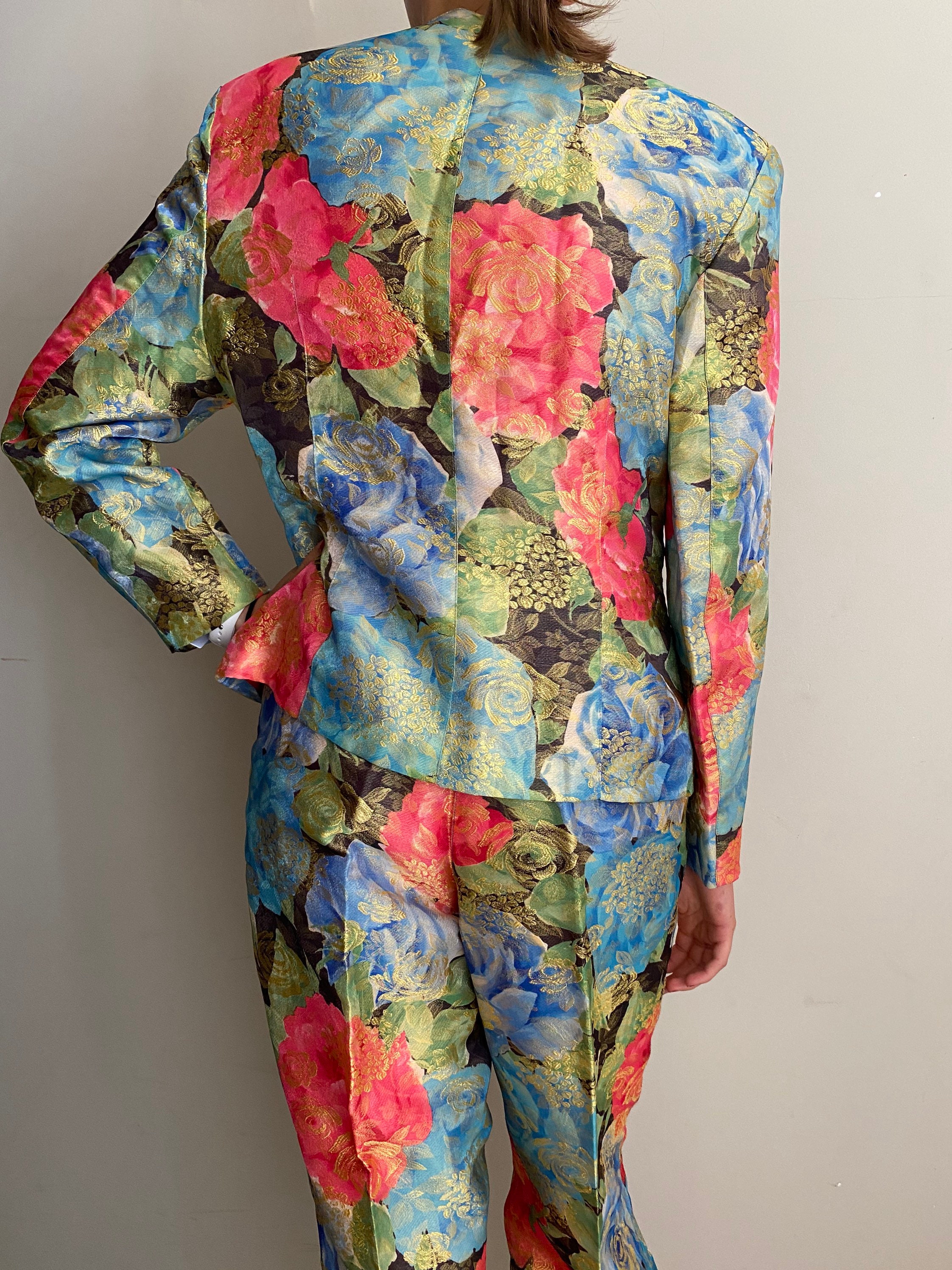 Mondi Pink Rose Floral Brocade Jacket Only Size 40 Fr - Etsy