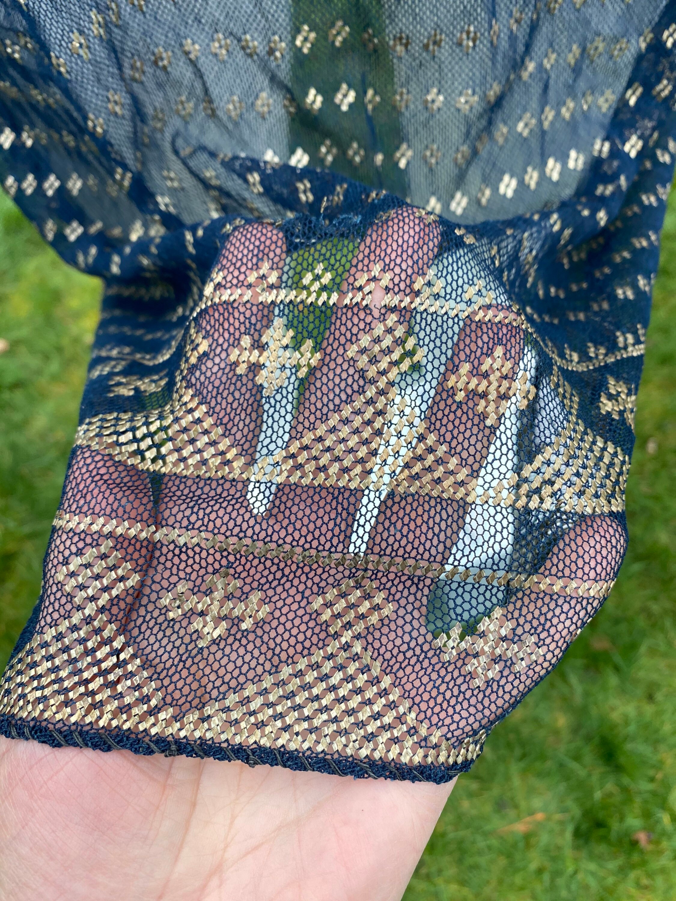 Antique 1920s Assuit Azuit Coptic Piece Midnight Blue Dress With ...