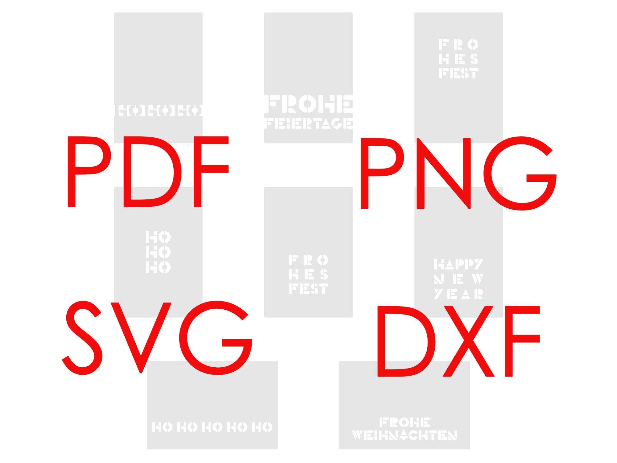 Plotter File for Eight Christmas Card Overlays - Etsy