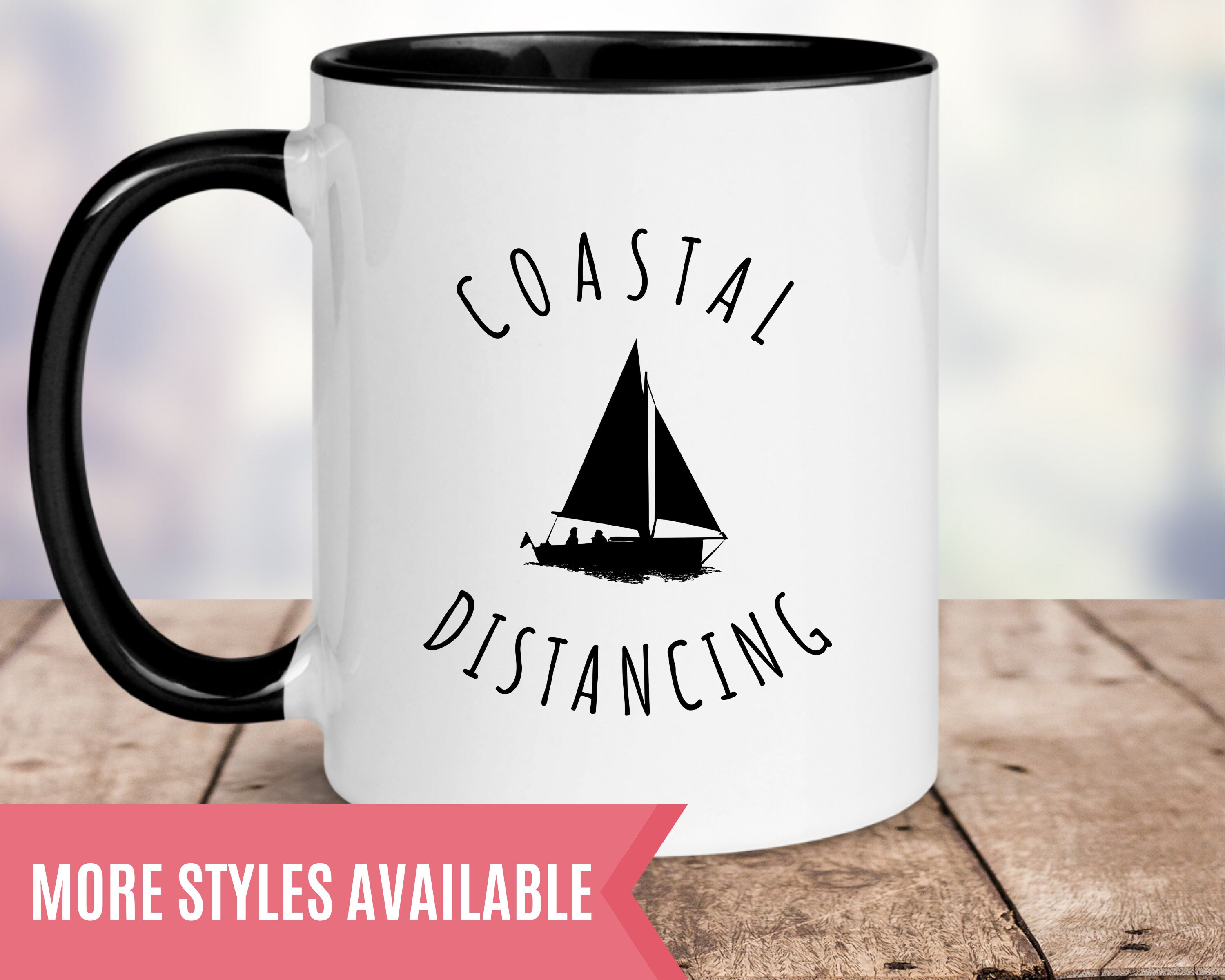 Coastal Distancing Mug Funny Boating Coffee Cup boating | Etsy