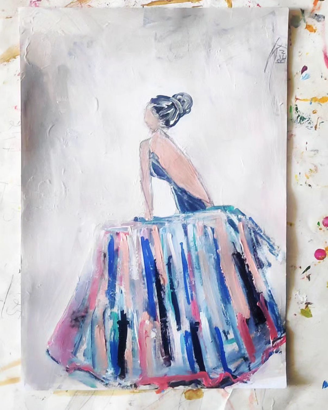 Female Lady Art Painting Figurative Paintings Original.small Art on ...