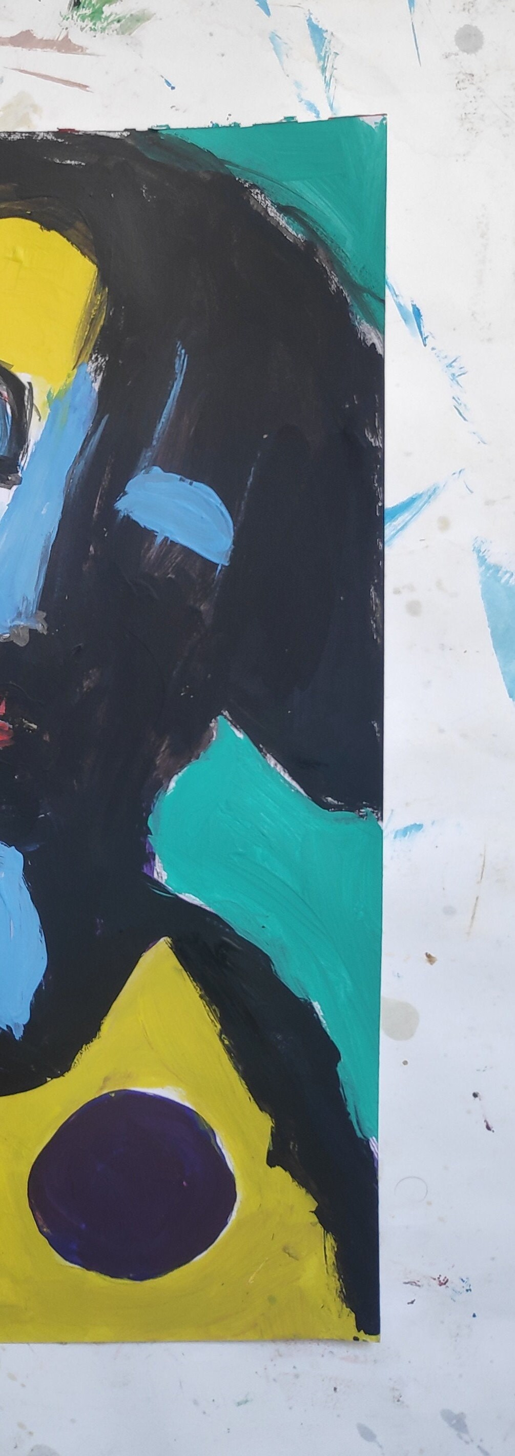 Face Portrait Painting on Paper Abstract Face Art Original | Etsy