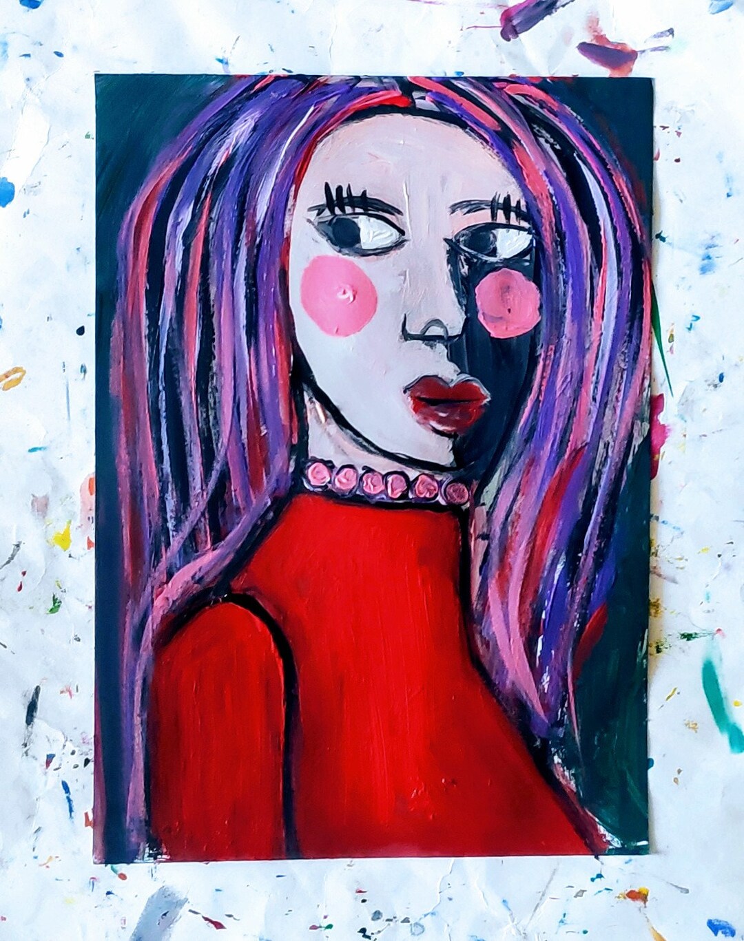 Modern Art Portrait - Abstract Wall Art. -art Gallery-women Art ...