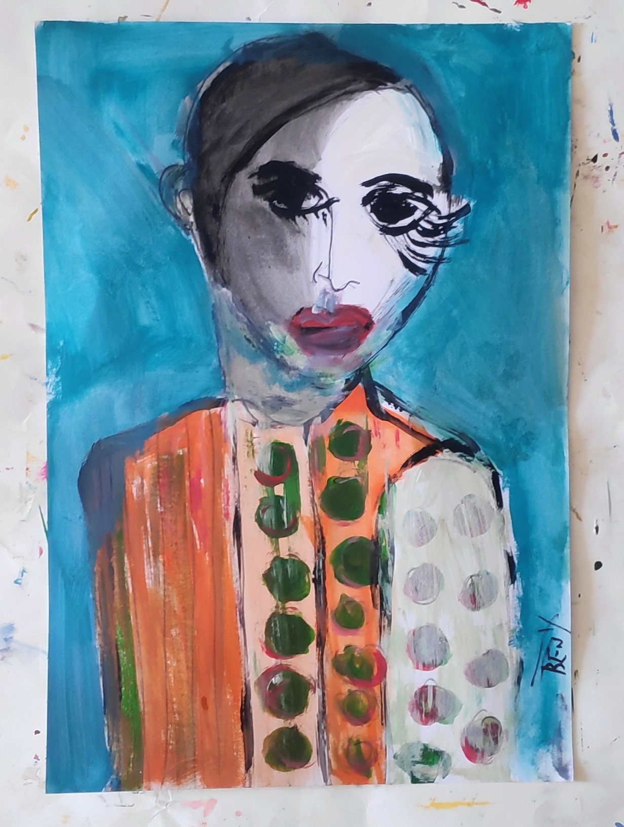 Abstract Portrait Painting Male