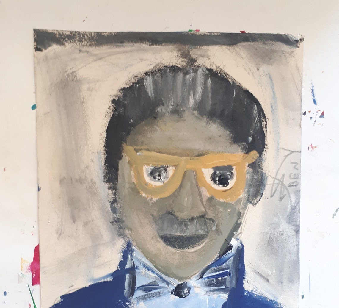 Faceless Painting abstract men ART Face Art Modern | Etsy