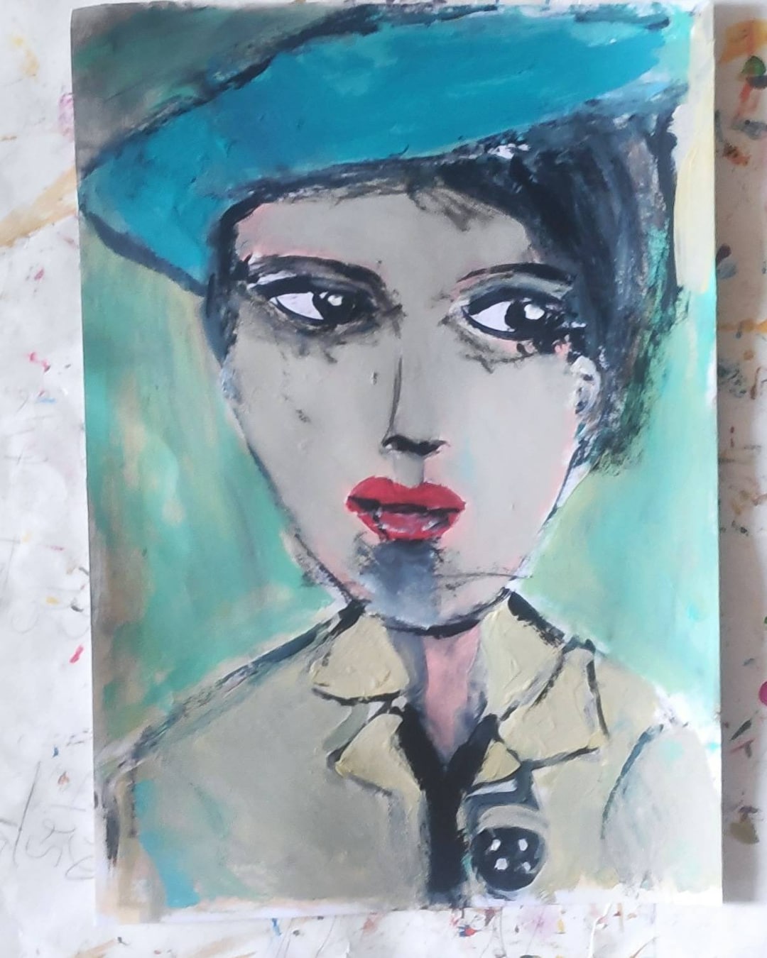 Acrylic Portrait Painting. Handmade Gift.small Art Work on - Etsy