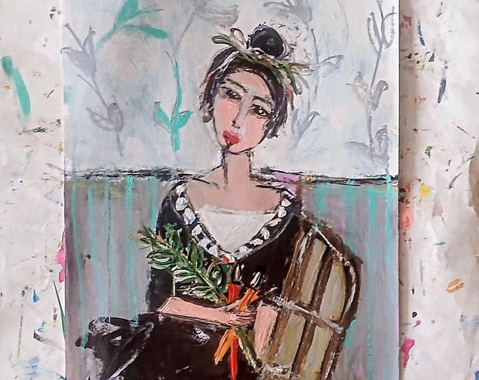 Original Abstract Portrait Painting .contemporary Art Figurative Art ...