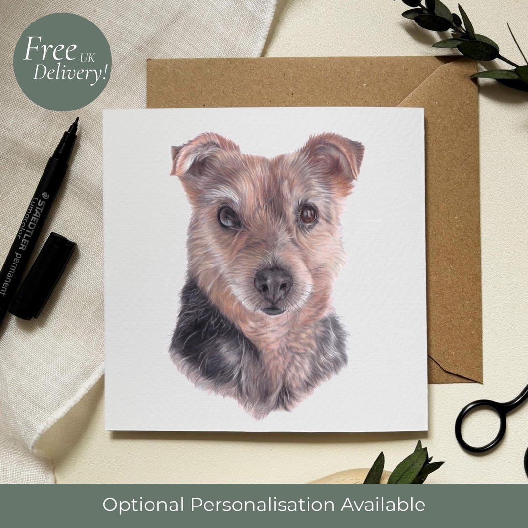 Jack Russell Dog Greeting Card: Pet Portrait Art by Alison Chinn - Etsy