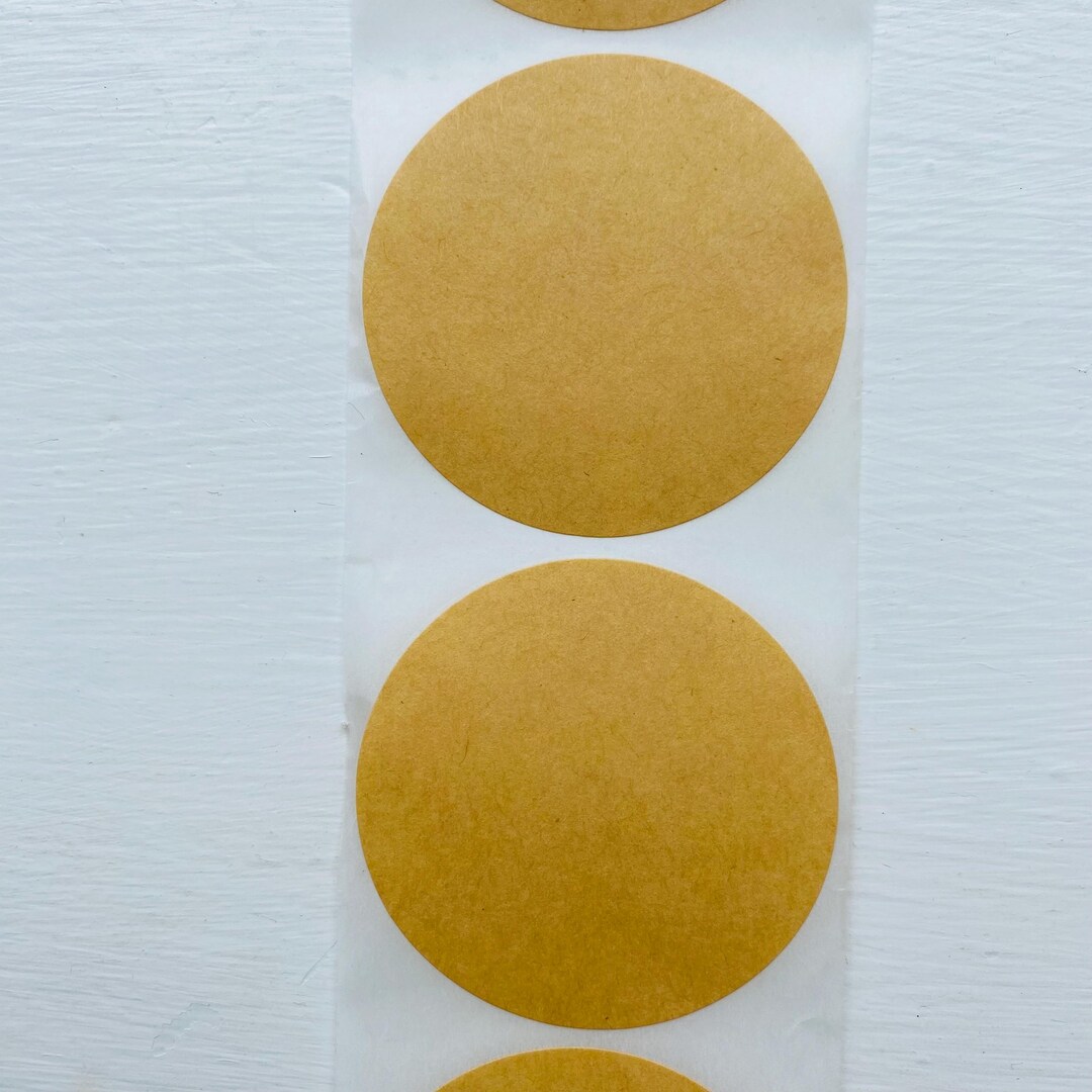 Write on Kraft Brown Blank Round Labels Stickers for Labelling Jars ...