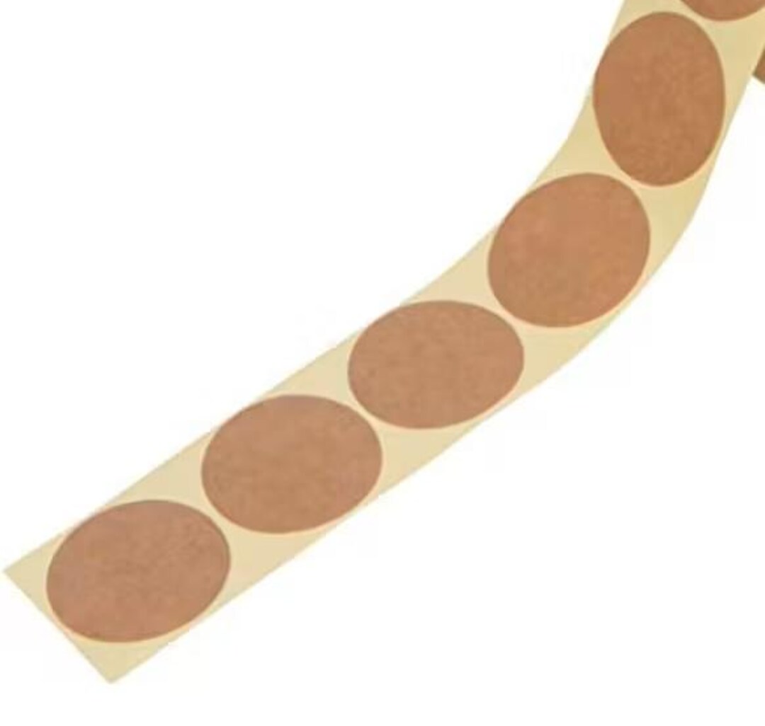 Write on Brown Kraft Blank Round Labels Stickers for Labelling Jars ...