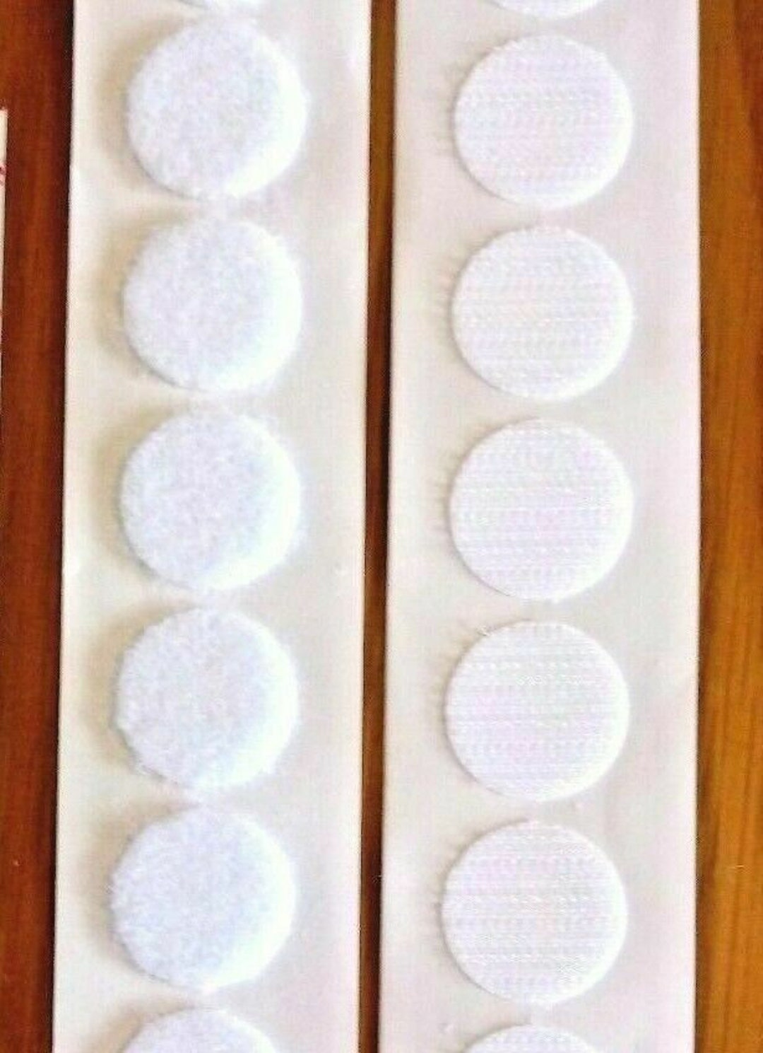 Hook & Loop Stick on Dots Sticky Coins Spots Colour Black or White Size ...