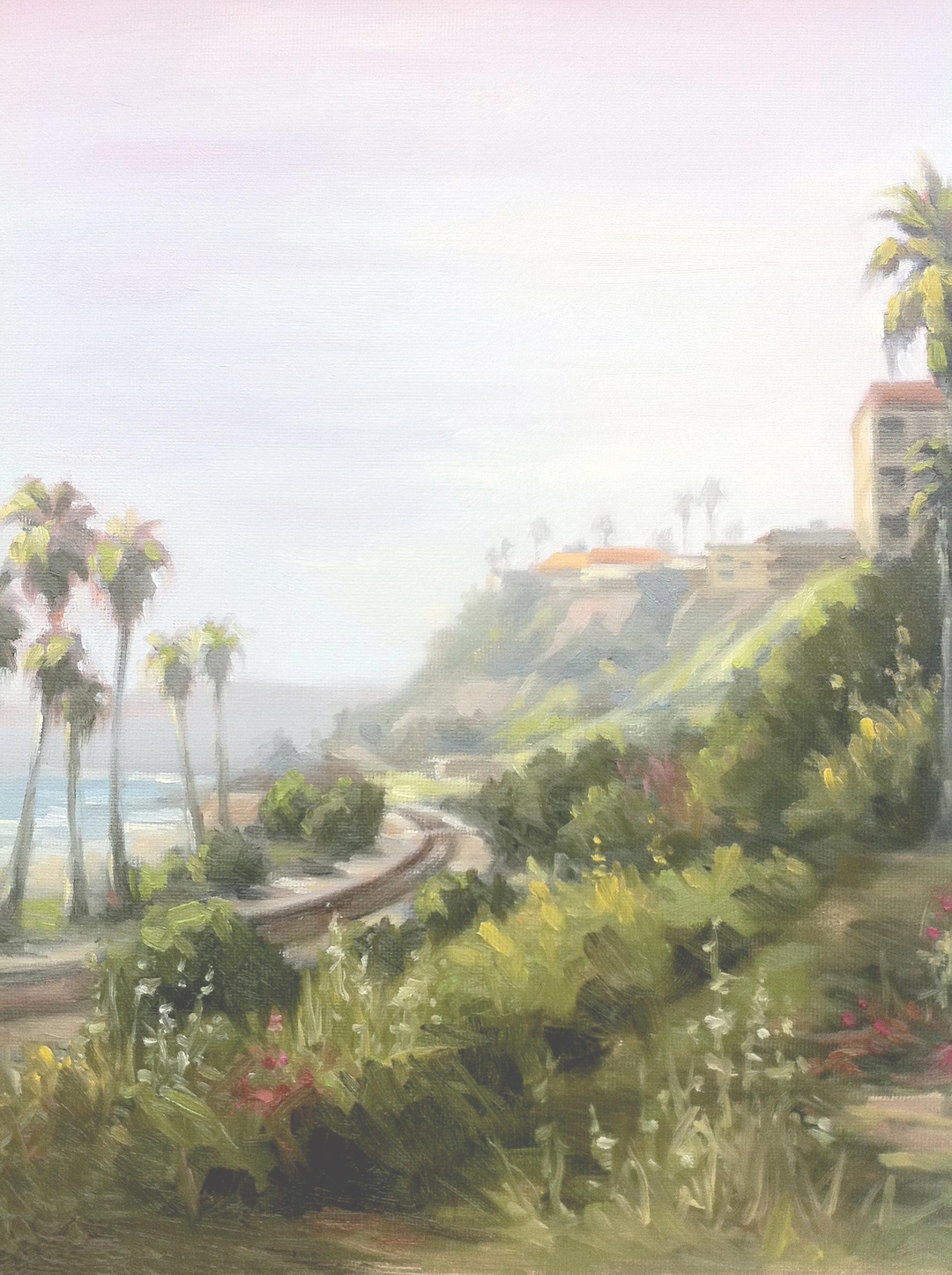 Foggy Morning, San Clemente, Pier, Oil Painting Print, 8x 10 Inches ...