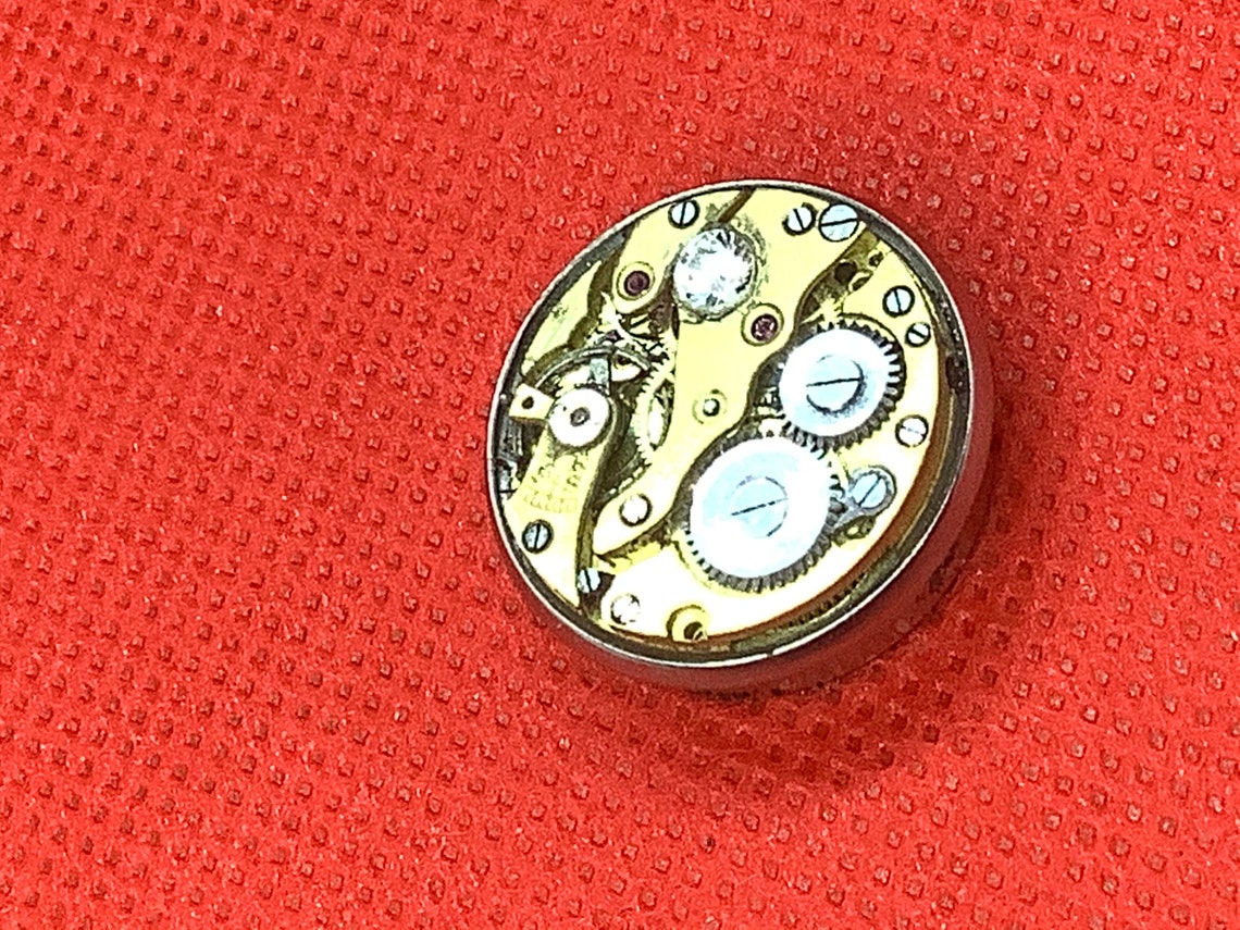 Swiss Watch Movement Pin Cubic Zirconia With Magnetic Fastener - Etsy