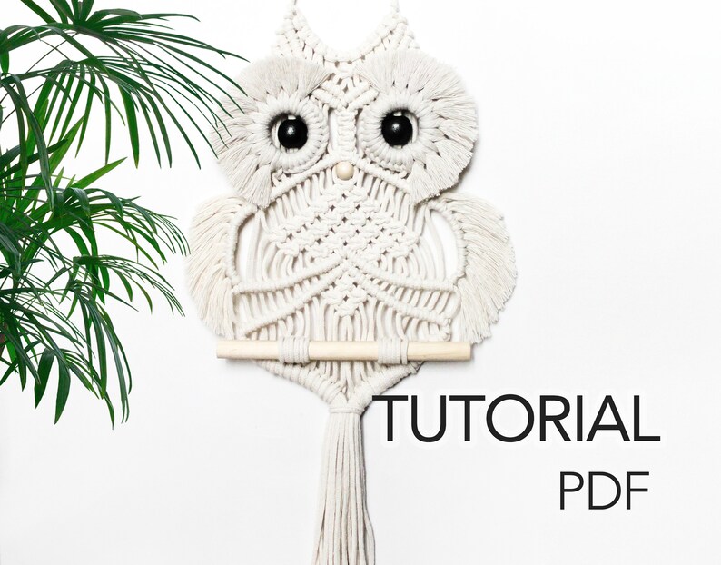 Macrame OWL Pattern / Macrame tutorial PDF for beginners / | Etsy