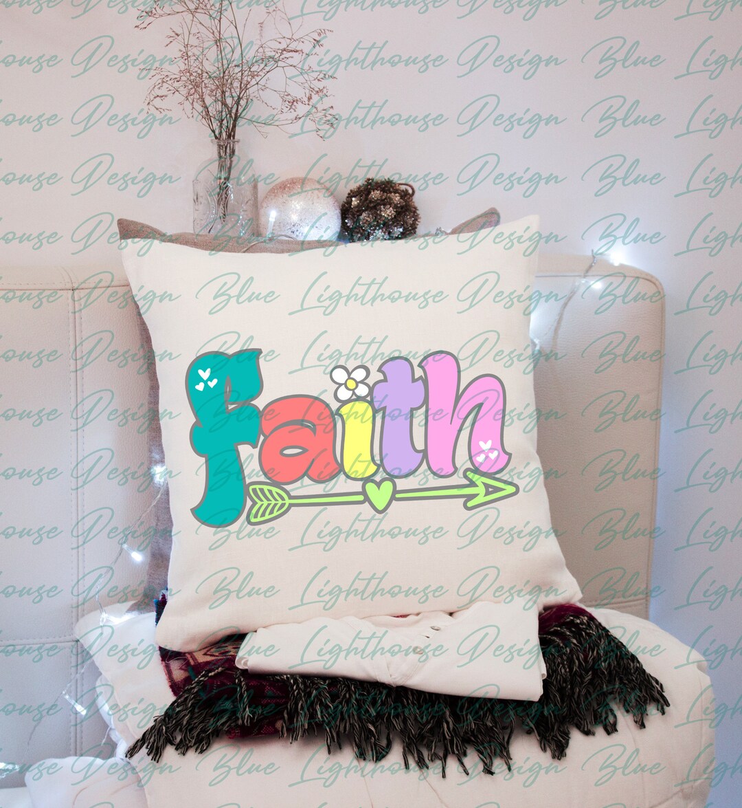 Faith Colorful SVG PNG DXF Sublimation - Etsy