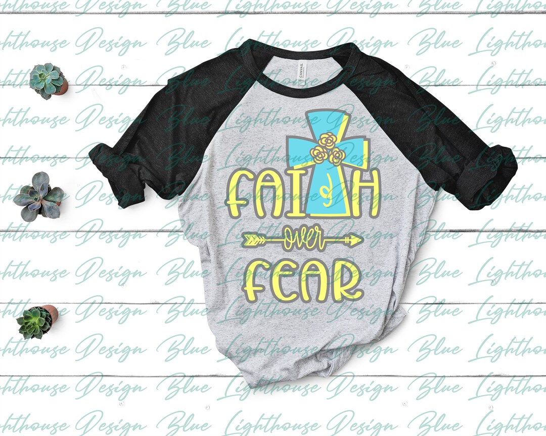 Faith Fear SVG PNG DXF Sublimation - Etsy