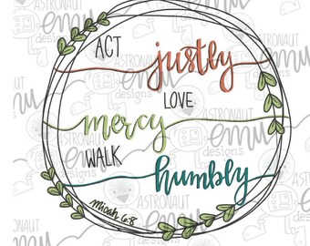 Act Justly Love Mercy Walk Humbly PNG - Etsy