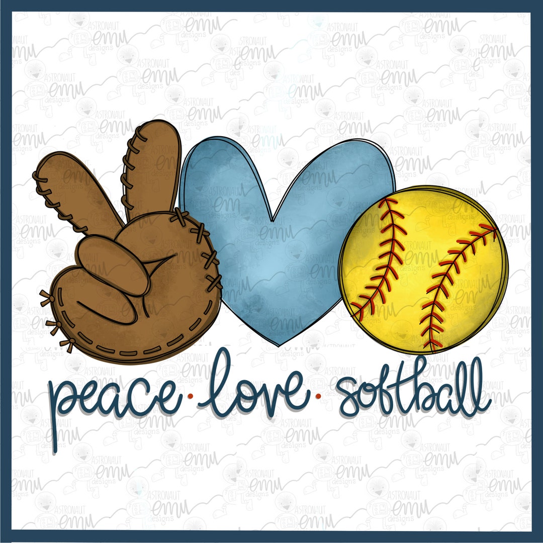 Peace, Love, Softball PNG File, Softball Sublimation File - Etsy
