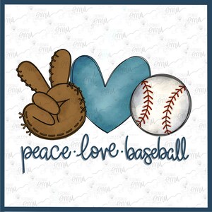 Peace, Love, Baseball PNG File, Baseball Sublimation File - Etsy