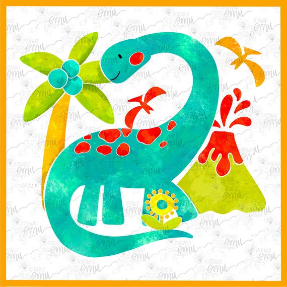 Kids Dinosaur PNG File | Etsy