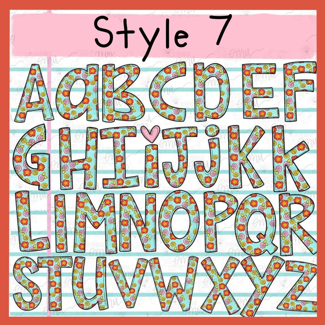 Back to School PNG Letters, 7 Styles of Letters - Etsy