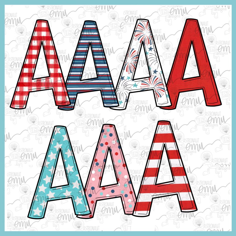 4th of July Letters PNG Files - Etsy