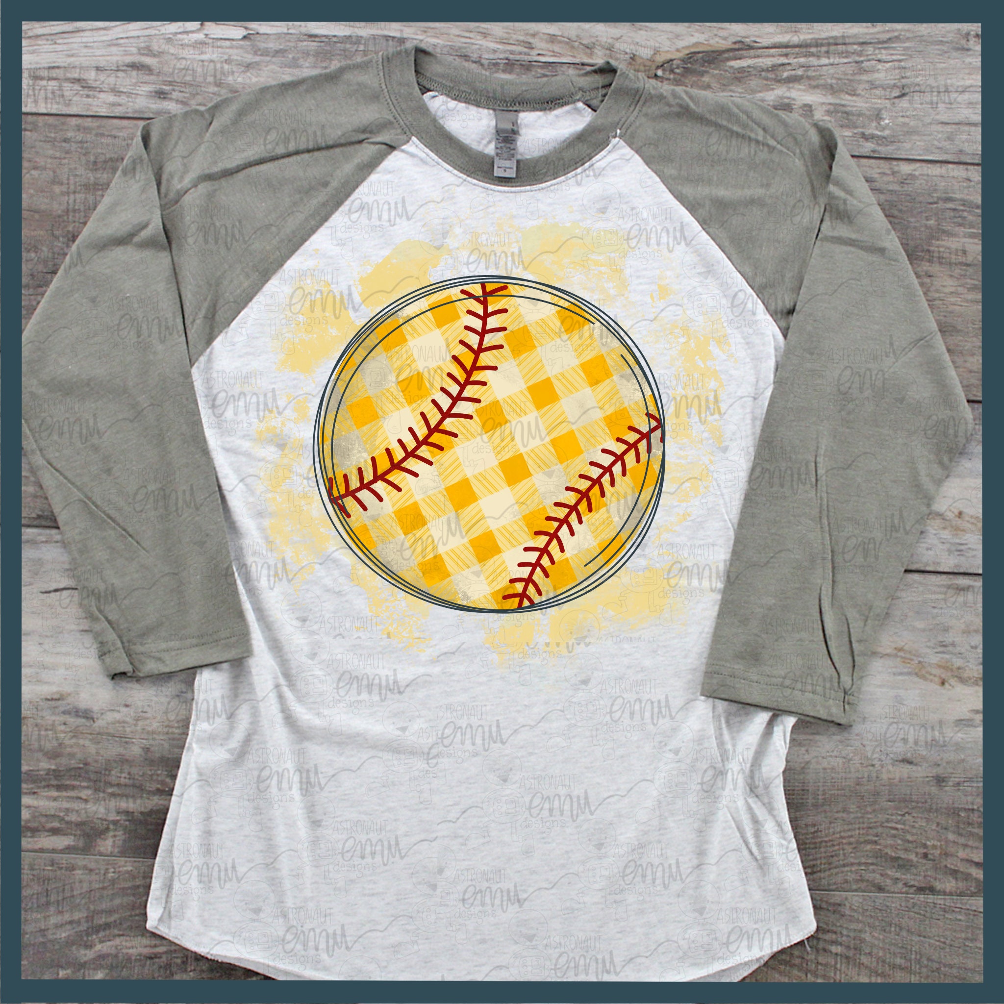 2 files Plaid softball PNG file | Etsy