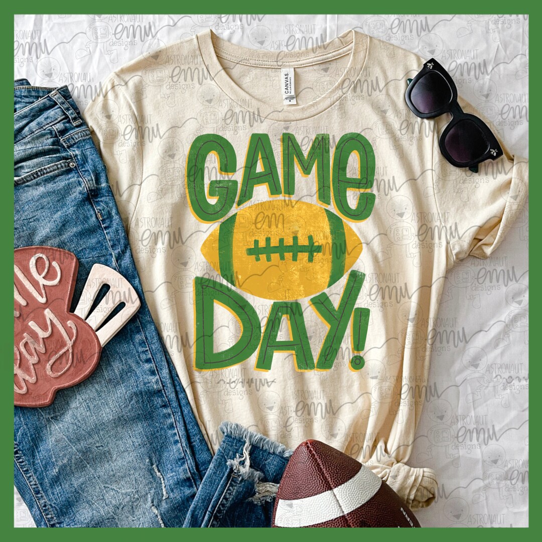 Game Day PNG, Green Yellow Team Colors - Etsy