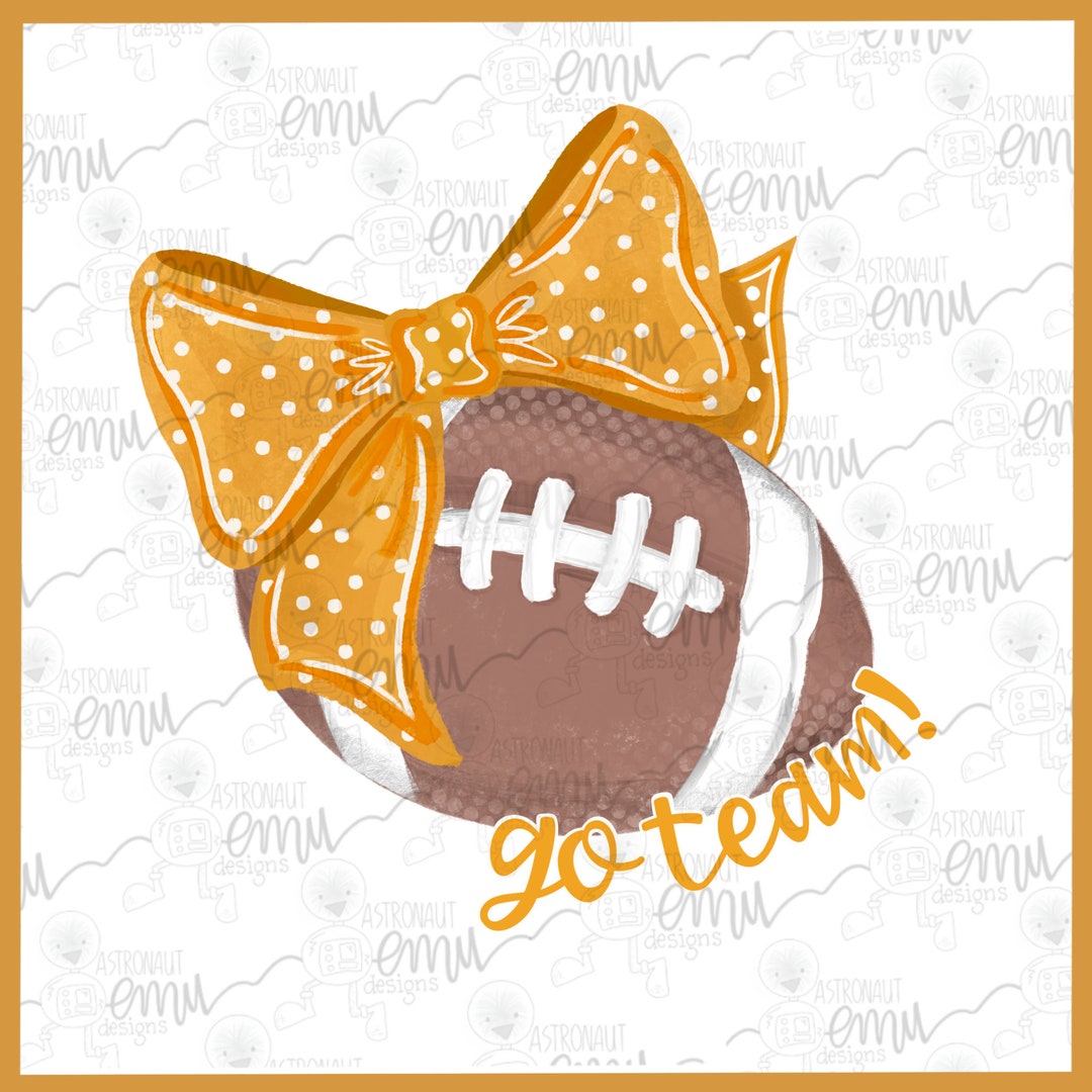 Orange Football Ribbon PNG File, Sublimation File - Etsy