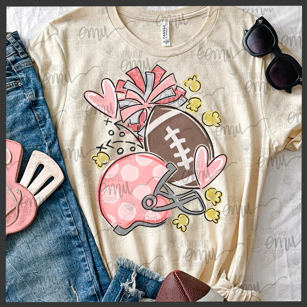 Girly Football PNG File, Sublimation File, Pink - Etsy