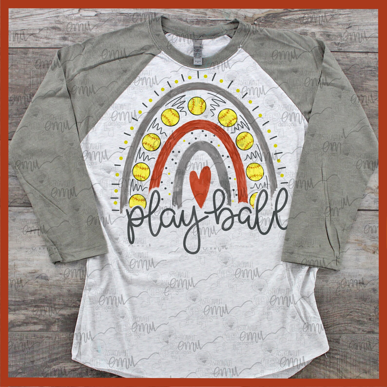 Softball Rainbow PNG Softball Sublimation File - Etsy