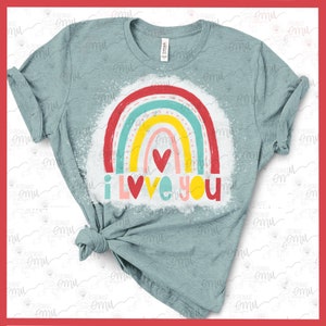 4 Files, I Love You Rainbow PNG File, Valentines PNG File - Etsy