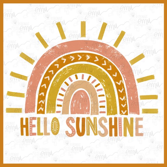 Hello Sunshine PNG File Summer Sublimation File - Etsy