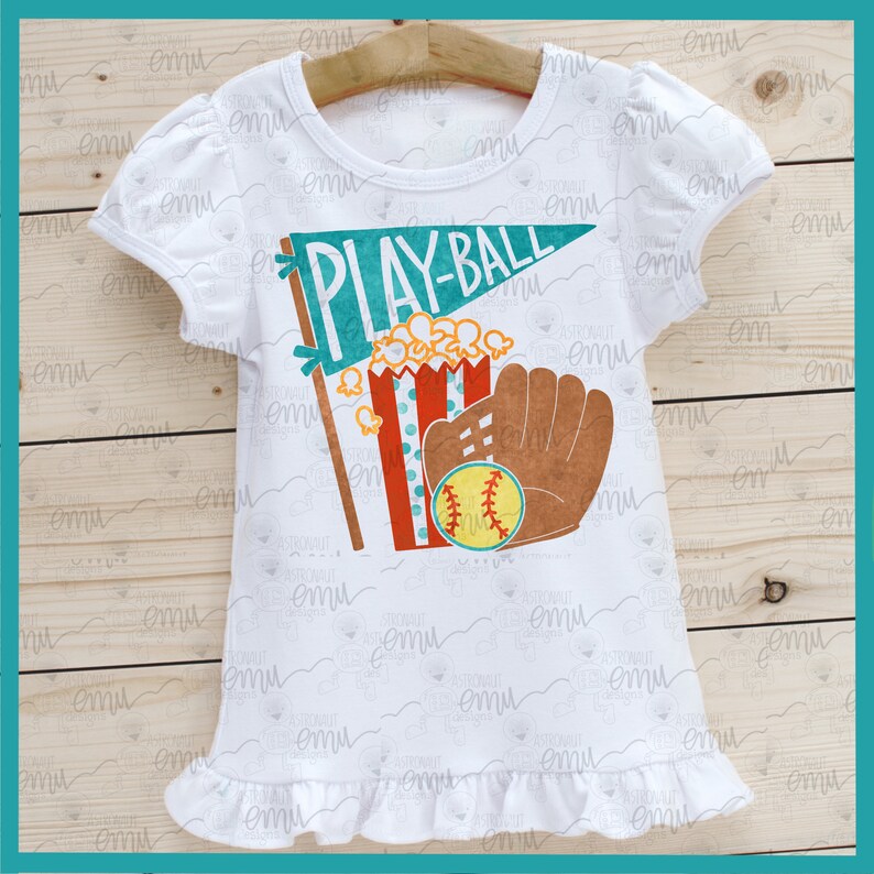 Softball PNG File. Play Ball Sublimation File - Etsy