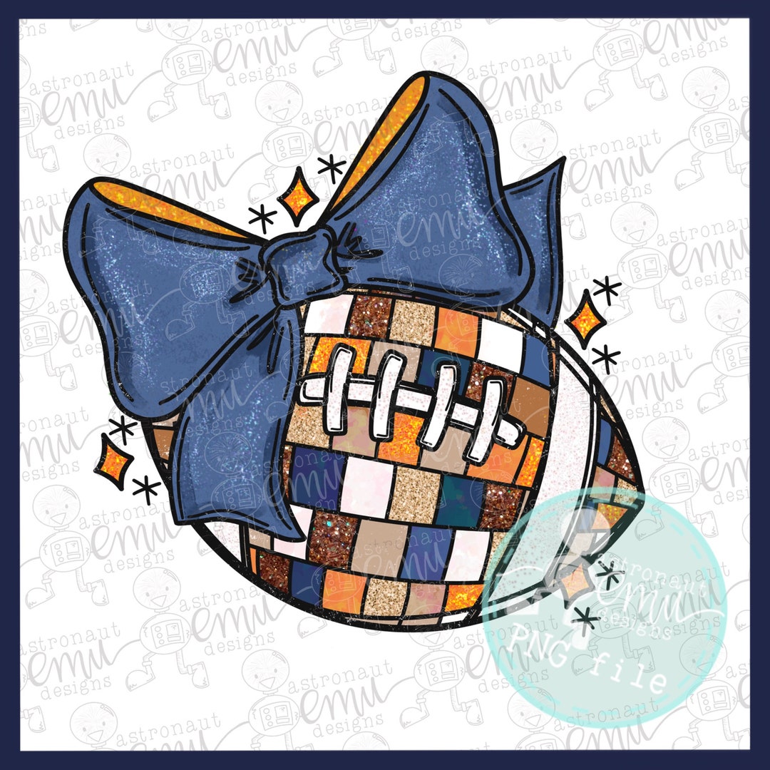 Disco Football PNG File, Team Colors Sublimation File - Etsy