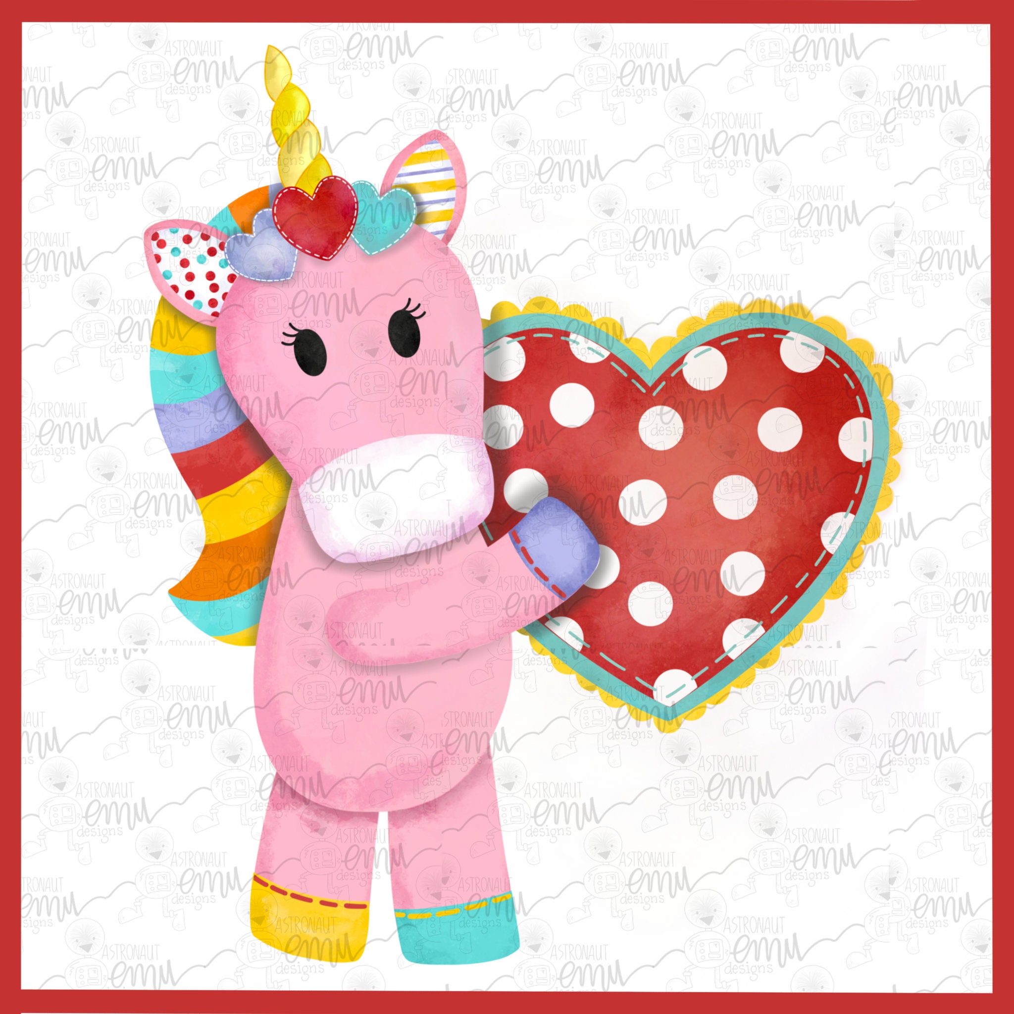 2 Files Unicorn Valentines PNG File Unicorn Valentines - Etsy