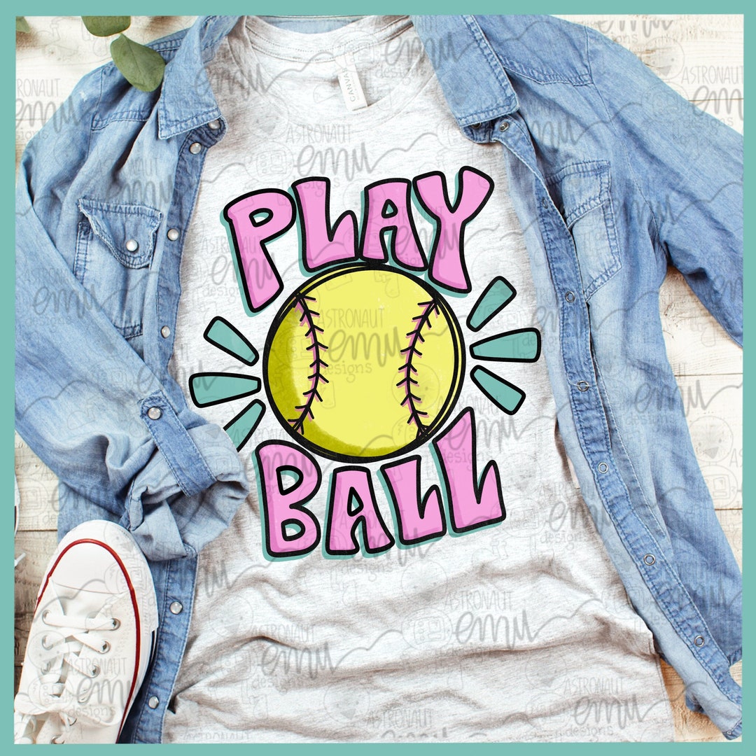 Softball PNG File - Etsy