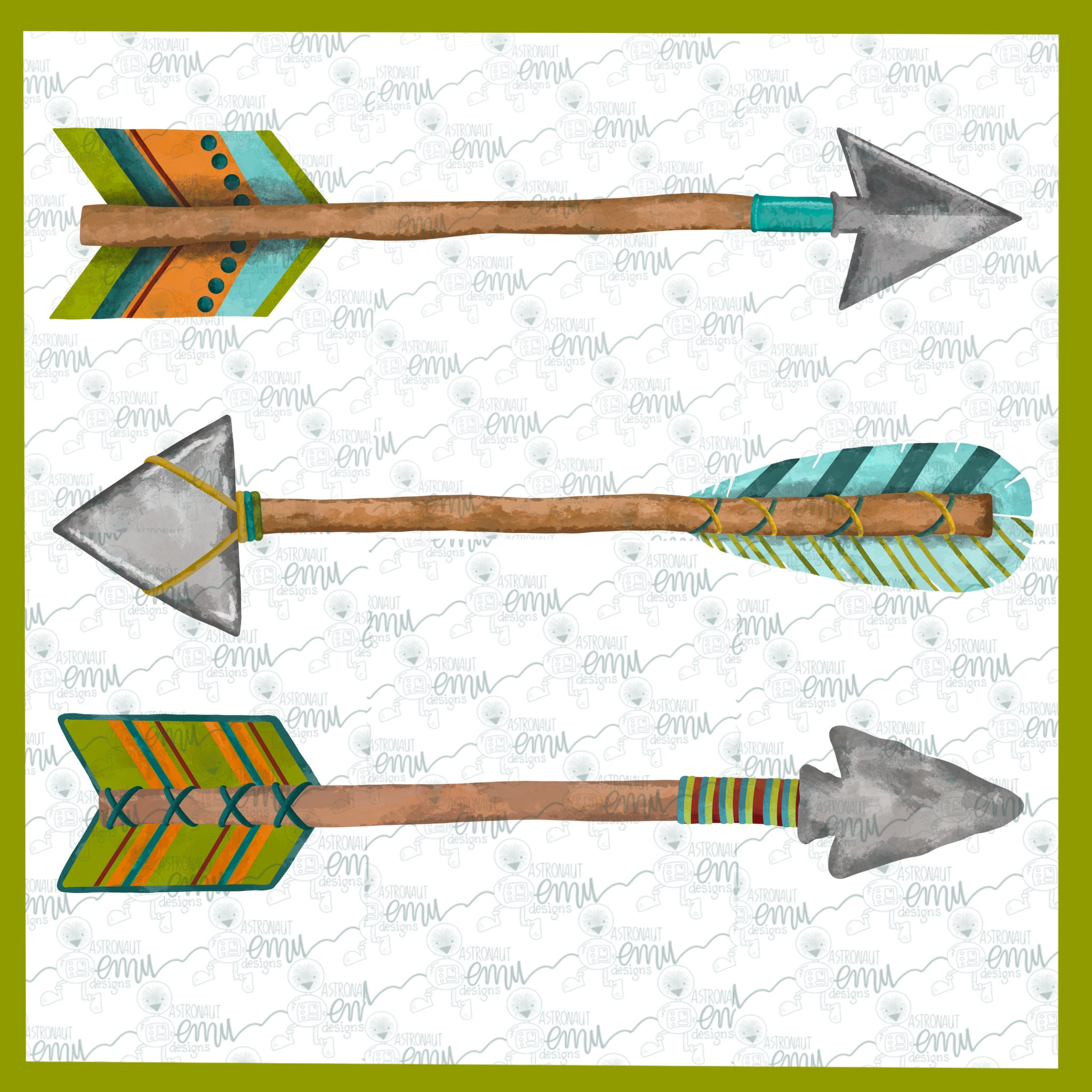 Tribal Arrows PNG file | Etsy