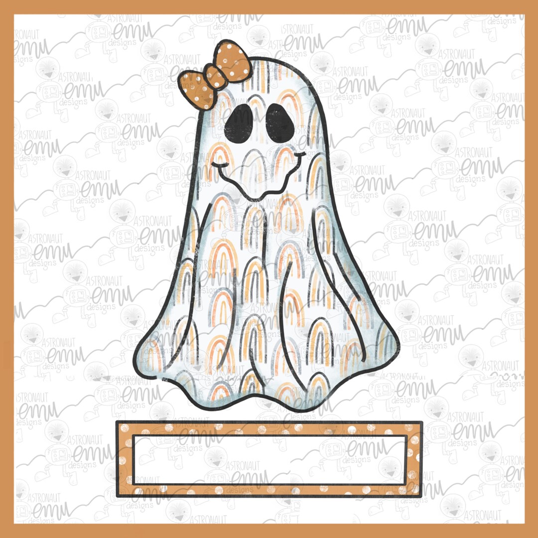 Girly Ghost PNG File, Boho Ghost Sublimation File - Etsy