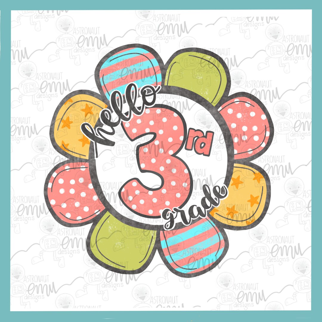 Hello 3rd Grade PNG File - Etsy