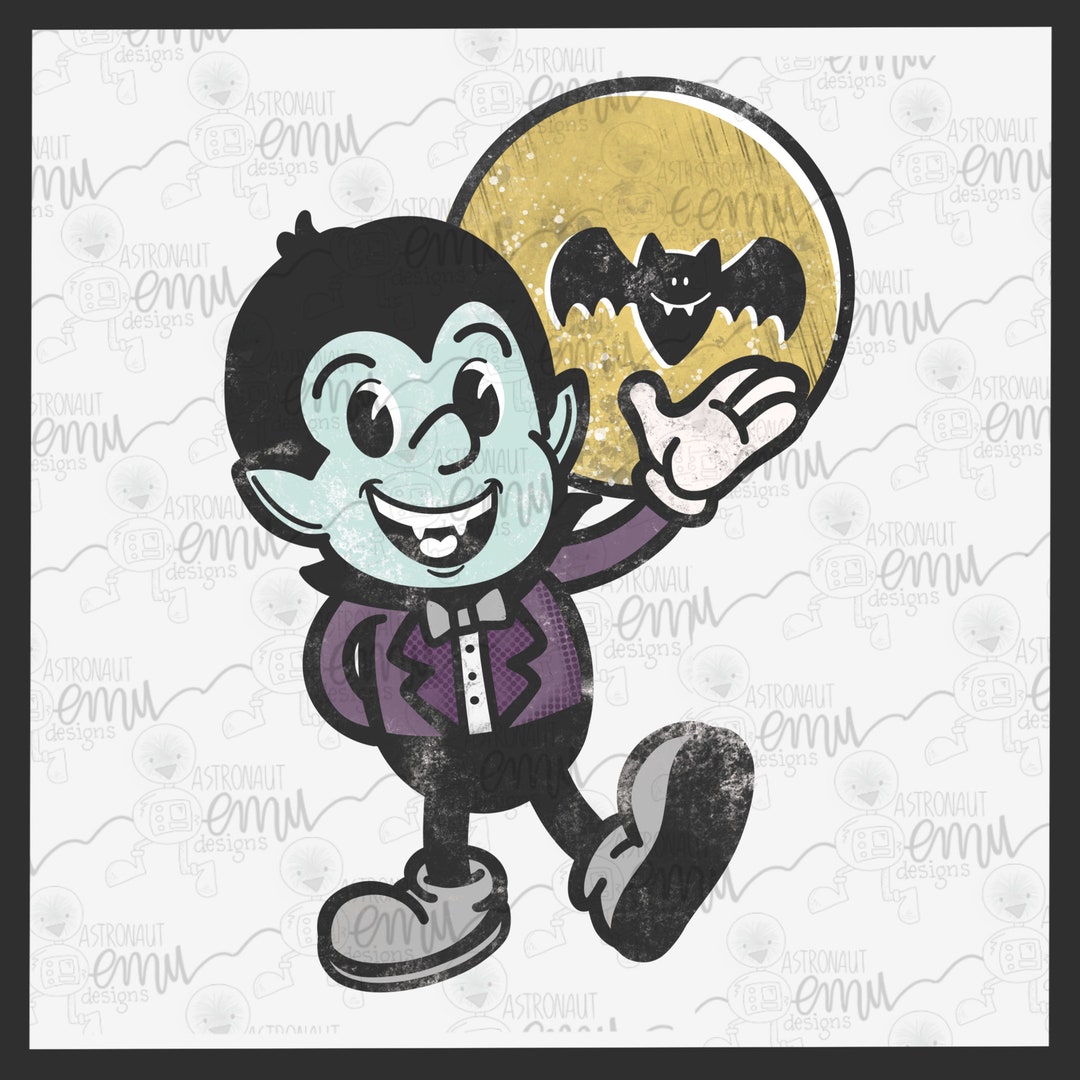 Retro Vampire PNG File, Halloween Sublimation File - Etsy