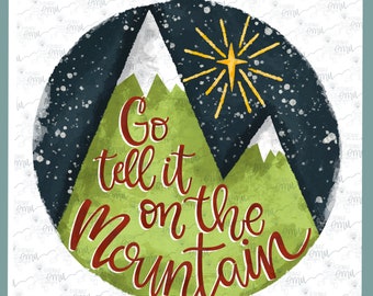 Go Tell It on the Mountain Clipart Instant (Instant Download) - Etsy