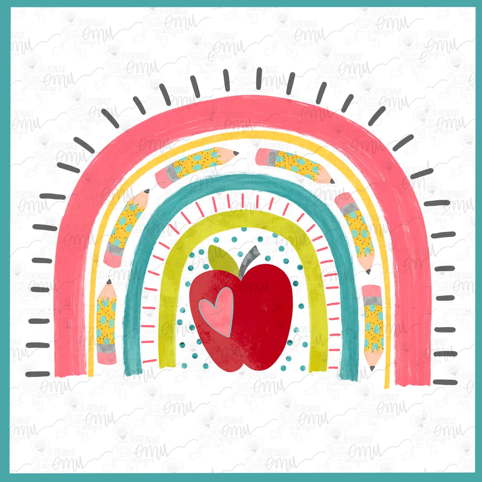 2 Files School Rainbow PNG File Girls Back to School - Etsy