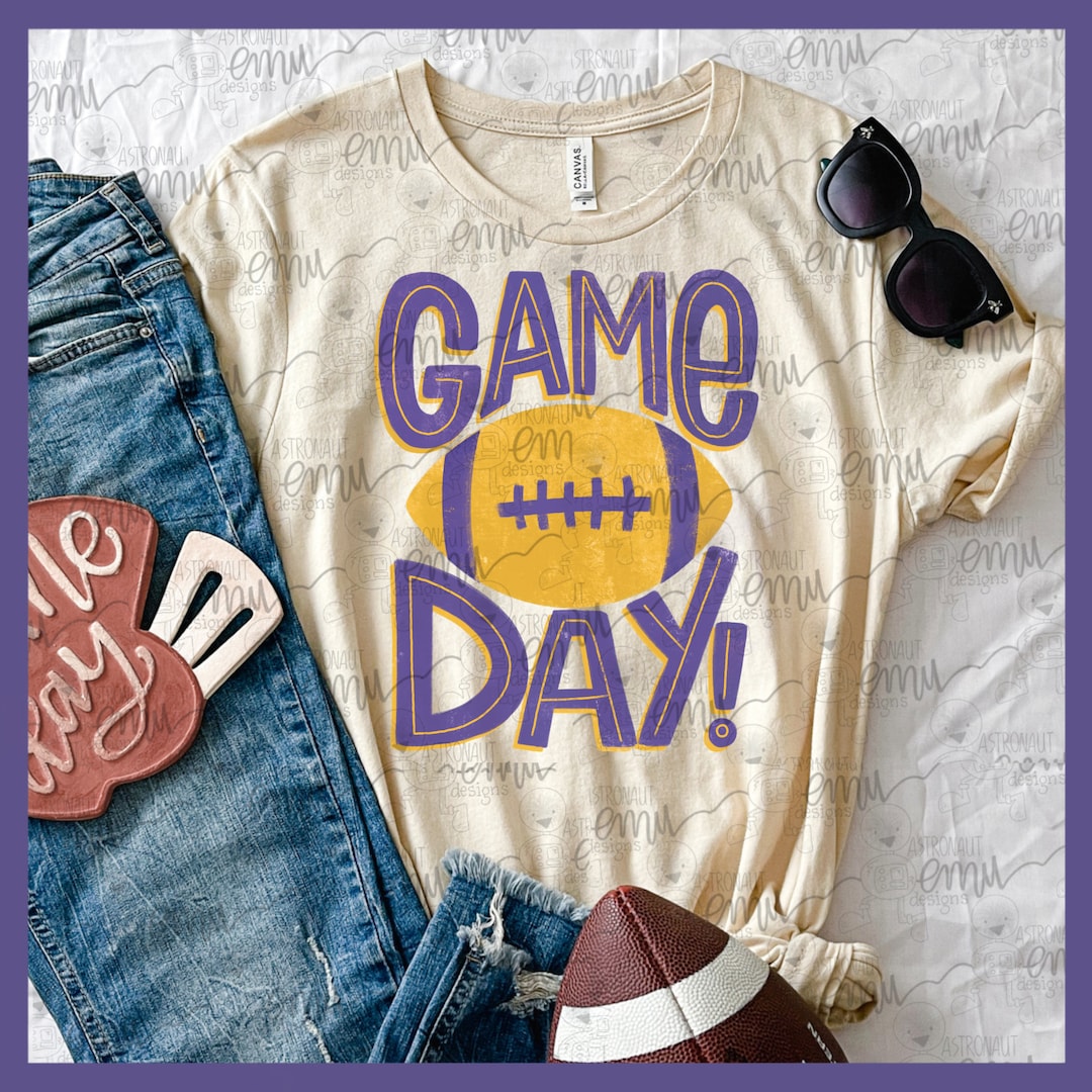 Game Day PNG File, Purple and Gold Letters - Etsy
