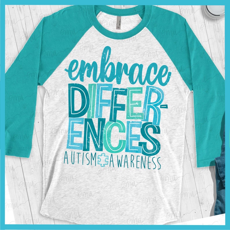 Autism Awareness PNG, Embrace Differences Sublimation File - Etsy
