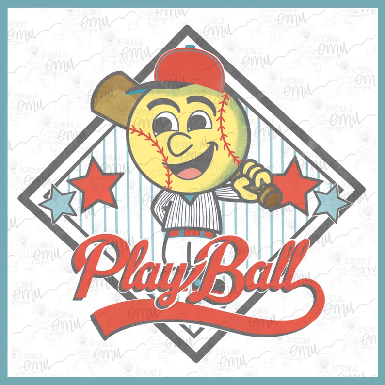 Softball PNG File Play Ball Sublimation File - Etsy