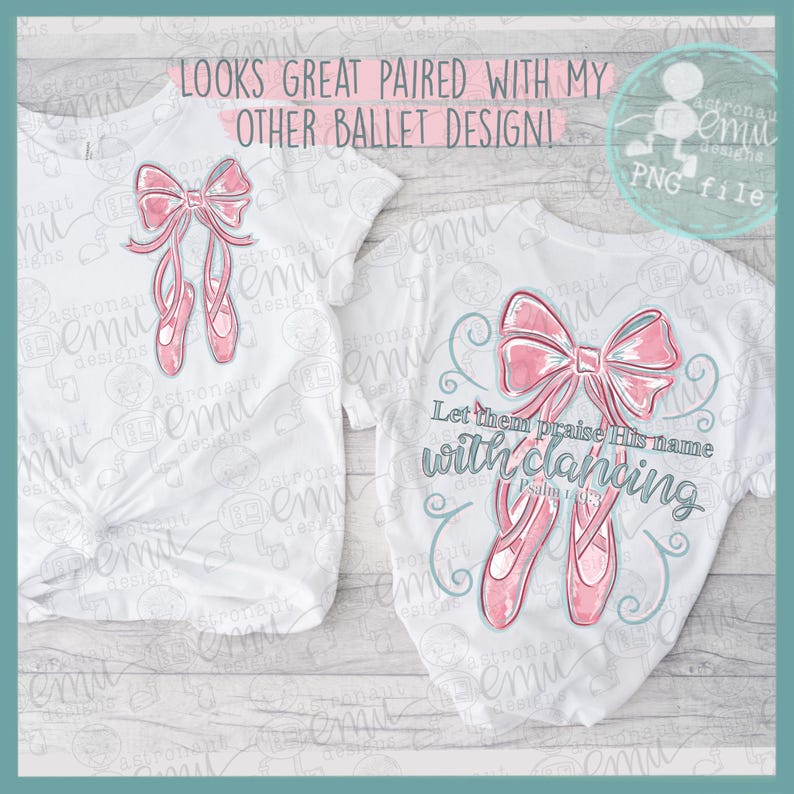 Ballet Slippers PNG File, Ballerina Sublimation File - Etsy