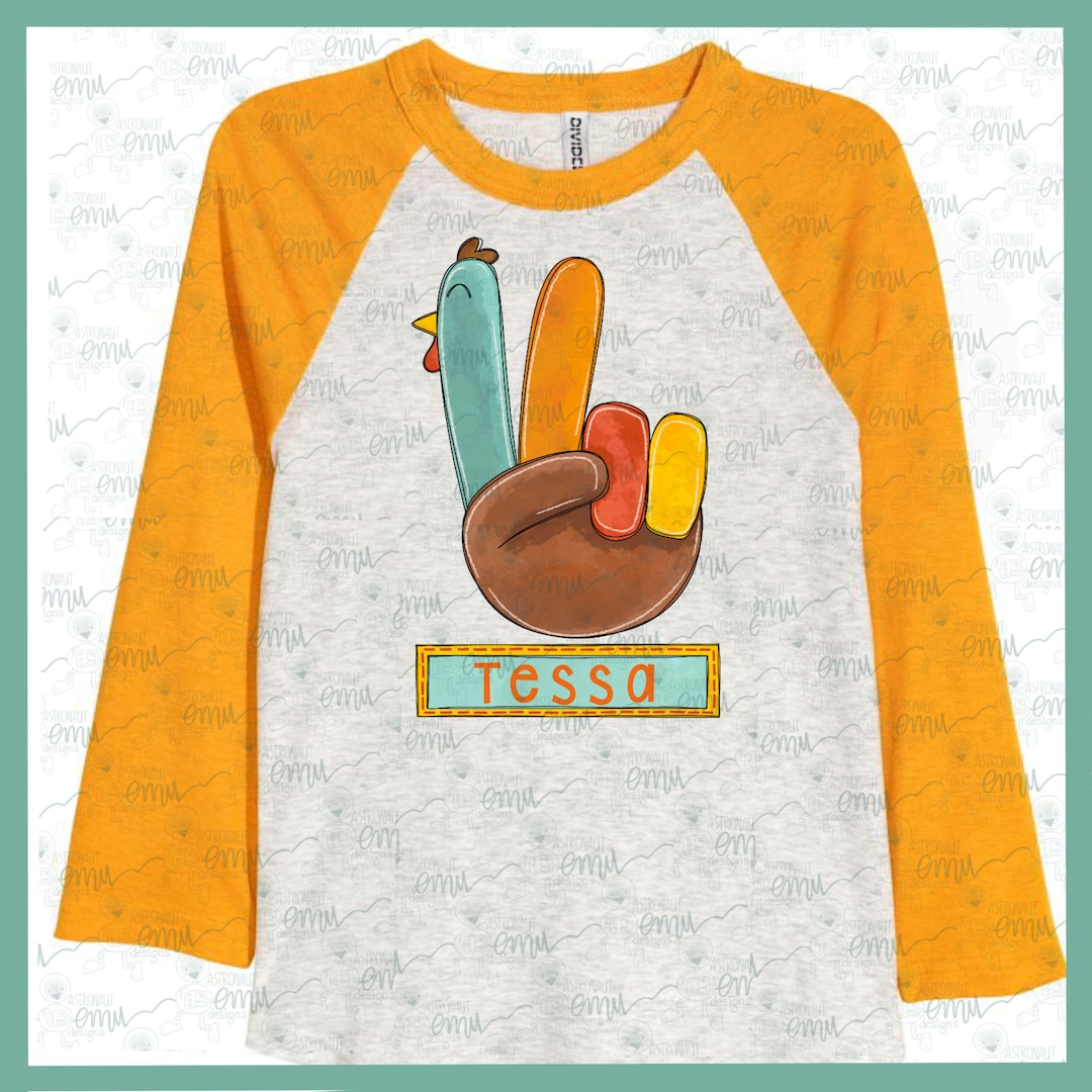Peace Sign Turkey PNG File, Kids Thanksgiving Png File - Etsy